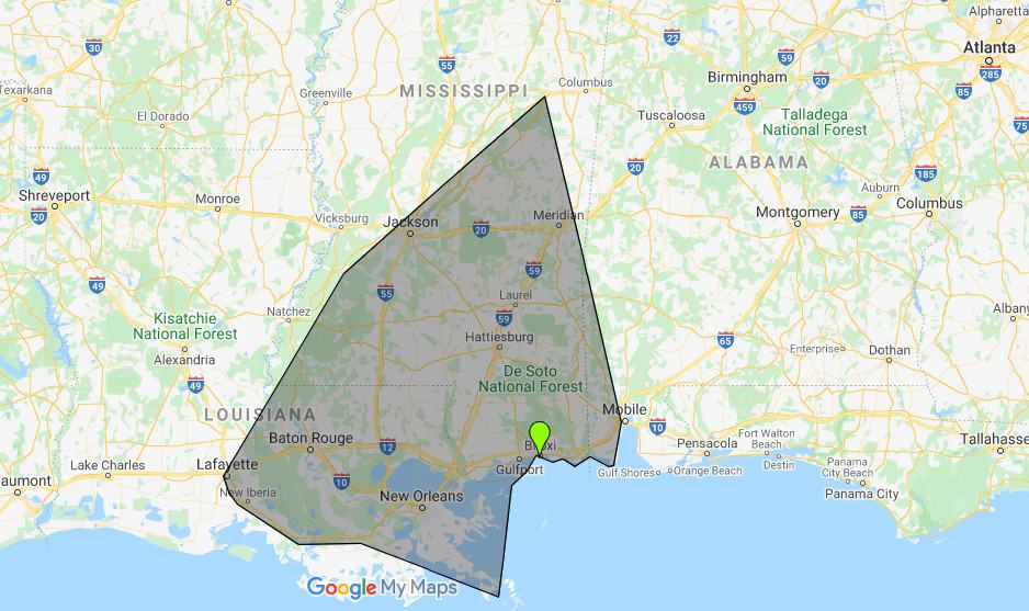 Service Map - Gulf Coast Produce Distributors Inc.